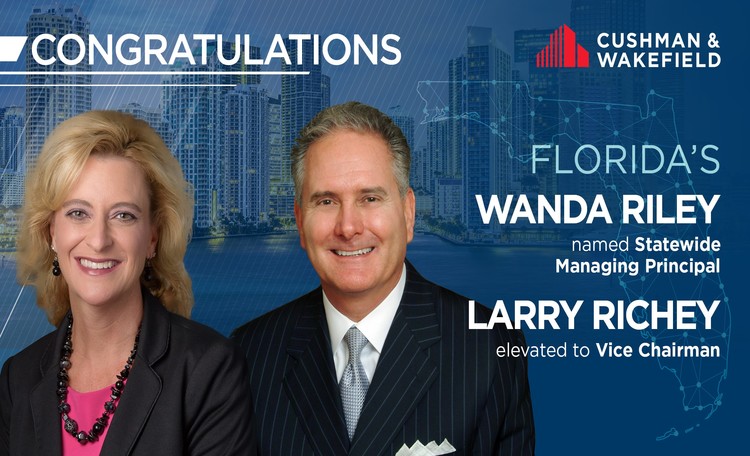 Cushman & Wakefield Elevates Larry Richey to Vice Chairman, Wanda Riley ...
